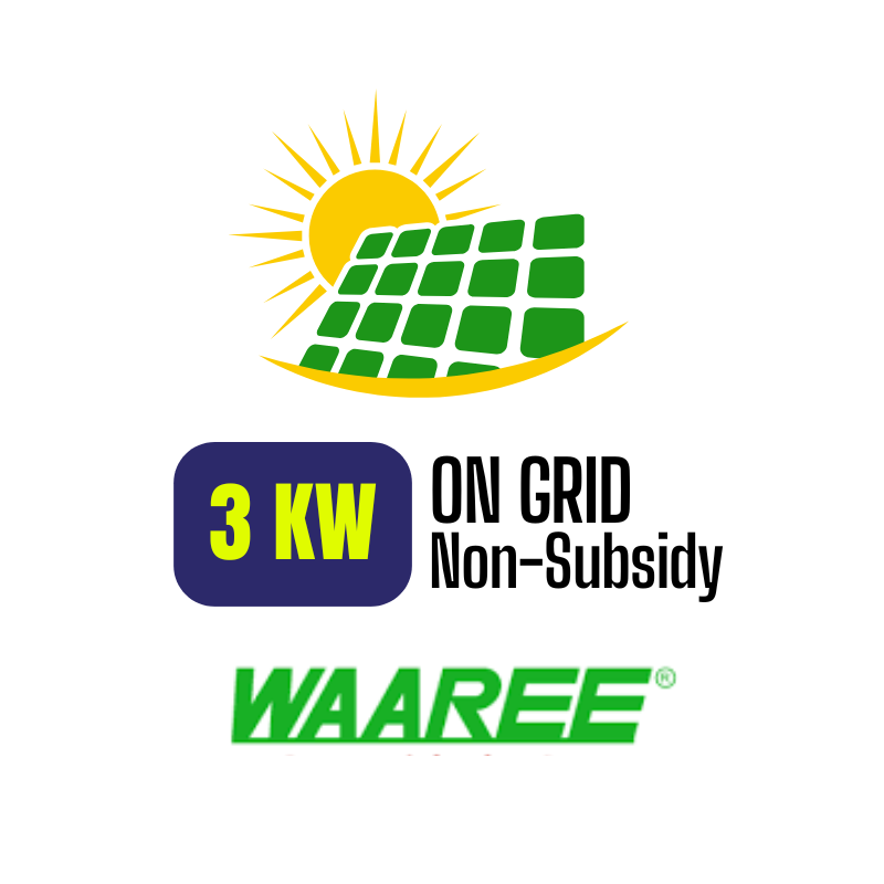 3 kW On-Grid Solar Plant (Non- Subsidy ) Using WAREE Solar Panels ...