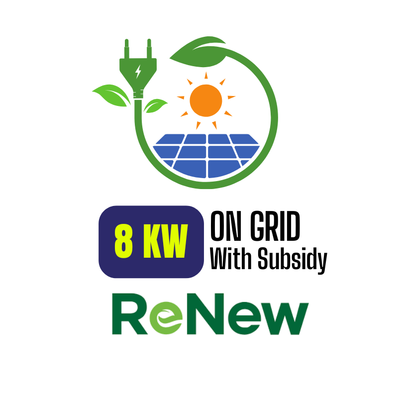 8 kW On-Grid Solar Plant (Under MNRE Subsidy Scheme) Using RENEW Solar ...